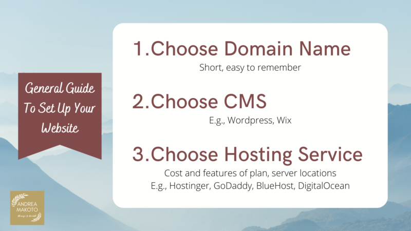 How To Set Up A Website: General Guide – Andrea Stories